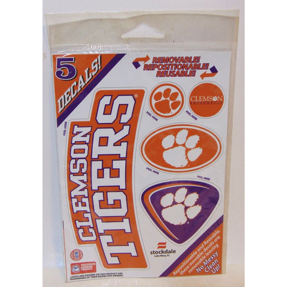 Stockdale | Other | Clemson Tigers 5 Decals Window Decal Car Truck Auto ...